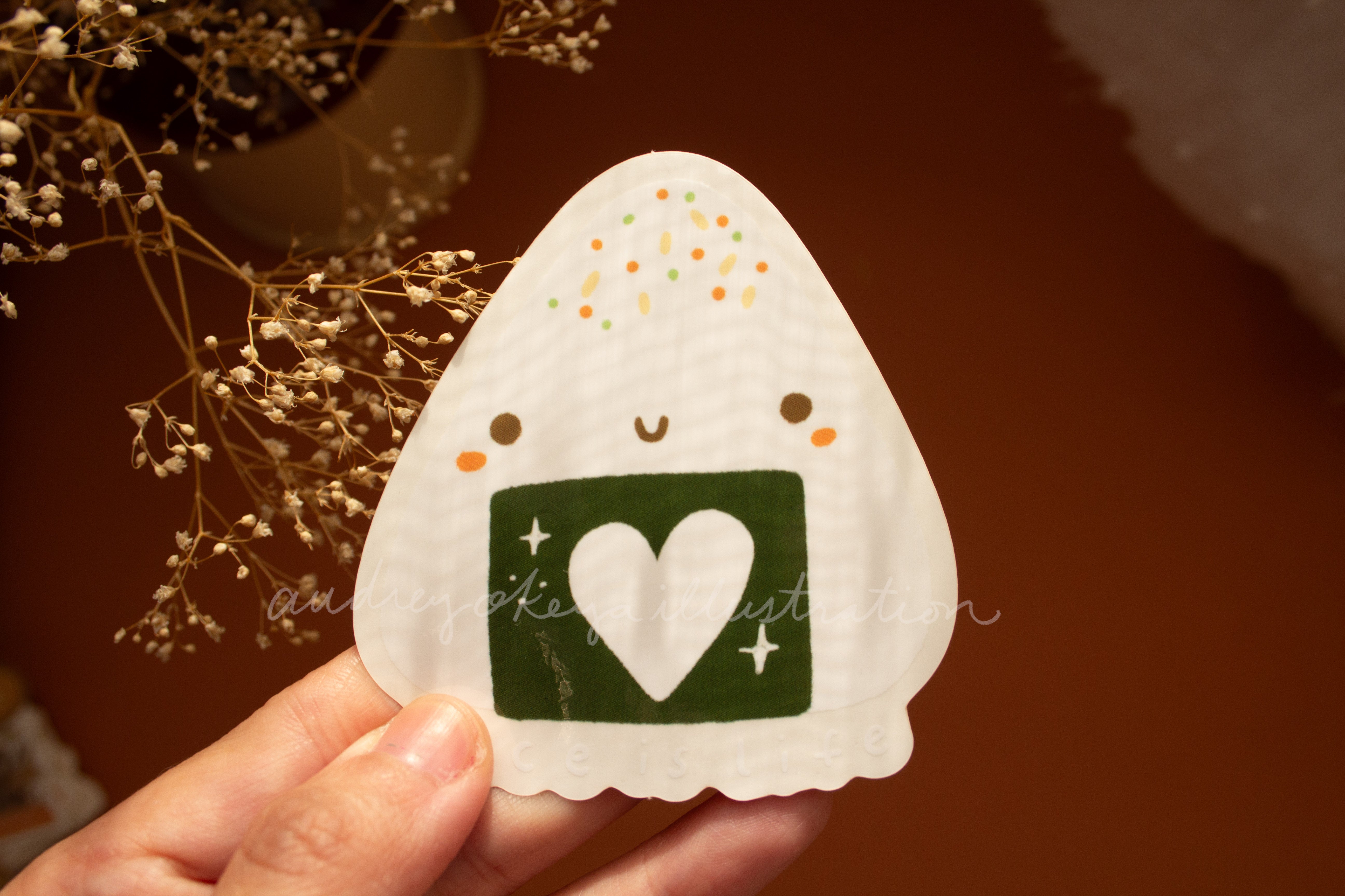 Onigiri Omusubi Clear Vinyl Sticker – Okeya Stationery Co.